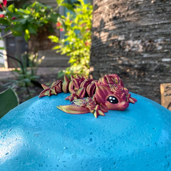 Tiny Rose Wyvern, Cinderwing3d, STL File for 3D Printing, STL Print Files, Articulating Flexi ...