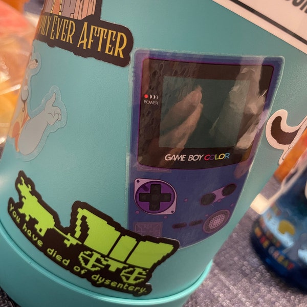 Purple Gameboy Sticker - Translucent Sticker - Retro Kids - Nintendo ...