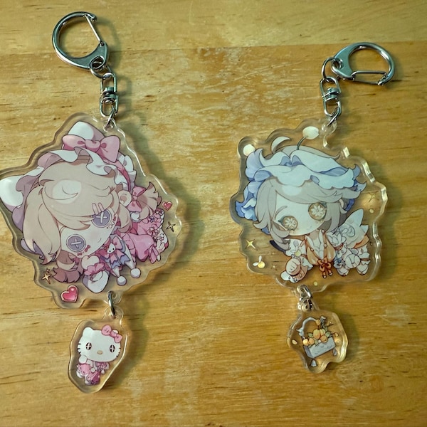 Honkai Star Rail Acrylic Keychain With Sakura Clasp -4 Characters Robin ...
