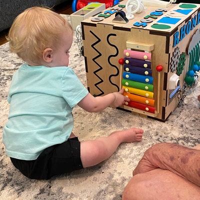 Rainbow Baby Gift Busy Board 70x50cm 27,5х19,6, Toddler Busyboard ...