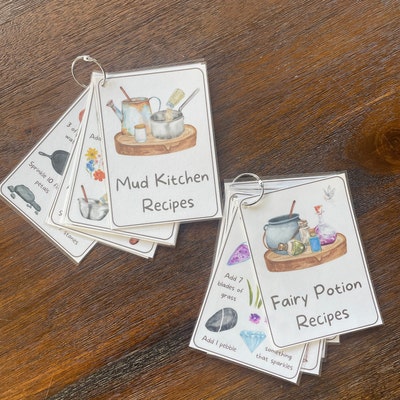 Printable Mud Kitchen Recipe Cards, Educational Learning Resources ...