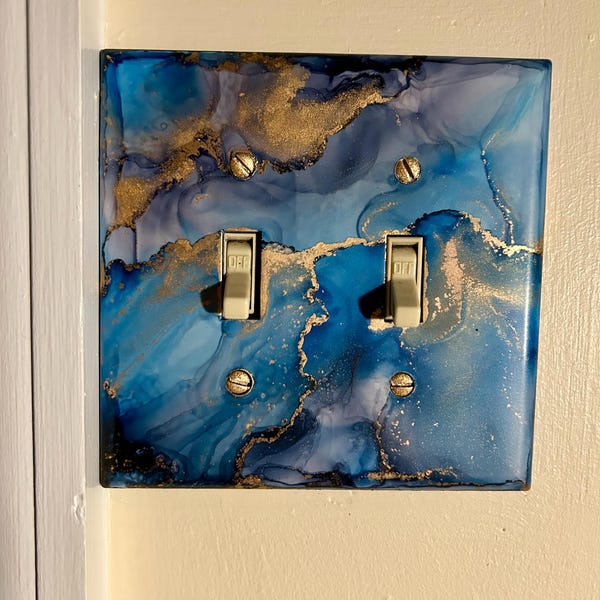 Colorful Abstract Art Light Switch / Electrical Outlet Cover - Toggle ...