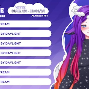 Stream Schedule Template for Twitch & Youtube Streaming / Pumpkin ...