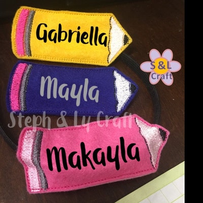 Pencil Headband Slip on Back to School DIGITAL EMBROIDERY DESIGN - Etsy