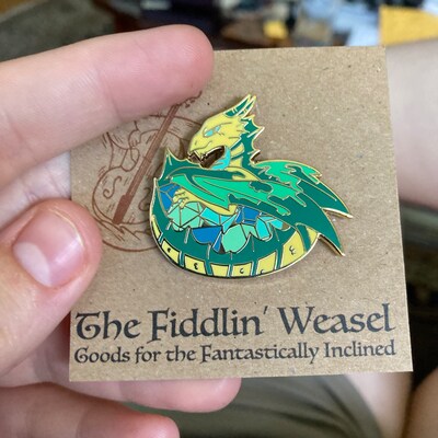 Gold Dragon Enamel Pin - Etsy