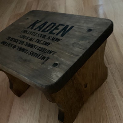 Wood Stool Toddler Step Stool Personalized Stool Engraved Stool Kids ...