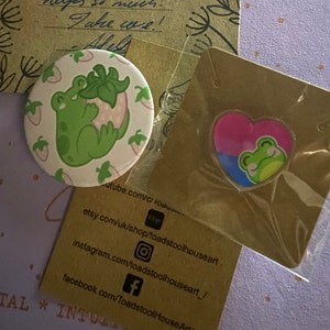 Pastel Demiboy Frog Pin Clear Acrylic Heart Pin Pride Flag - Etsy