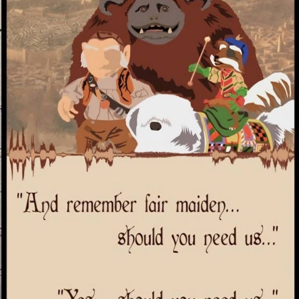 Labyrinth Movie Art Print: Hoggle, Ludo, Sir Didymus Soundwave Poster ...