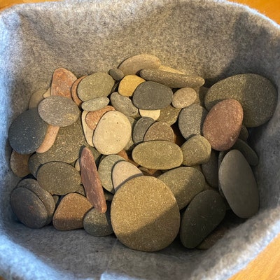 Pebble People 6 Coloured Dogs Pebblessmoothish and Flatish - Etsy