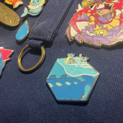 Pokehabitat: Open Ocean Hard Enamel Pin Lapras Wingull Wailord - Etsy