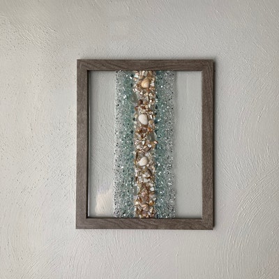 Sea Glass Art, Resin Art, Epoxy Art, Seaglass Art, Epoxy Wall Art, Sea ...
