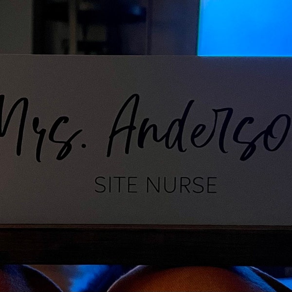 Custom Teacher Name Tag Sign | Personalized Teacher Name Sign | Desk ...
