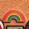 Rainbow Enamel Pin // Rainbow Lapel Pin, Pride, LGBT, Retro//ep007 - Etsy