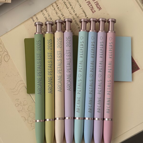 Custom Colored Ink Pens｜personalized Pens｜set of 5 Custom Engraved ...