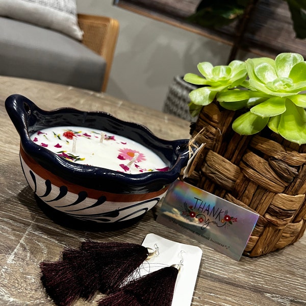 Small Cazuelita Candles | Hand Made Mexican Candles| Authentic Mexican ...