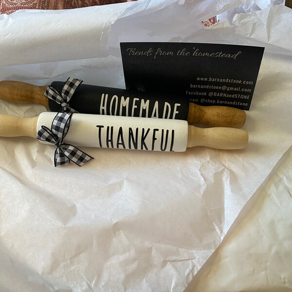 Mini Rolling Pin | Tiered Tray Decor | Everyday Home Decor - Etsy