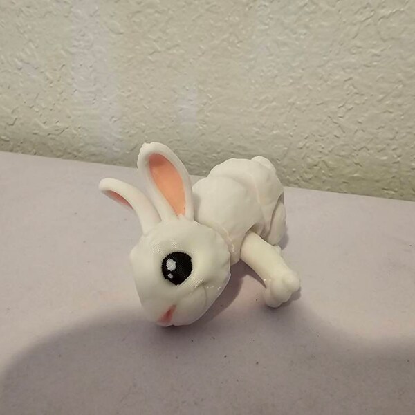 Mini Bunny 3D Printed Articulated Figure: Spring, Easter, Rabbit ...