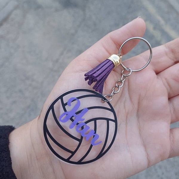 Personalised Netball Keyring / Personalised Netball Keychain / Sports ...