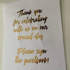 Custom Gold foil Print Your Own Words In Foil Script Print | Etsy