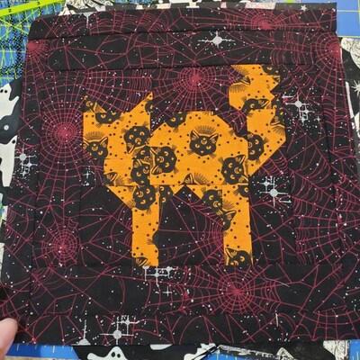 PDF Pattern Wicked Witch Quilt Block Pattern, Halloween Quilt Block ...