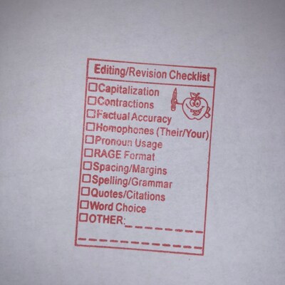 Personalized Teacher Stamp Self-inking Stamp, Teacher Writing Checklist ...