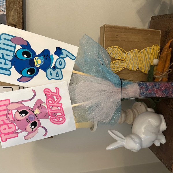 Stitch & Angel Team BOY and Team GIRL - Digital Download - Etsy