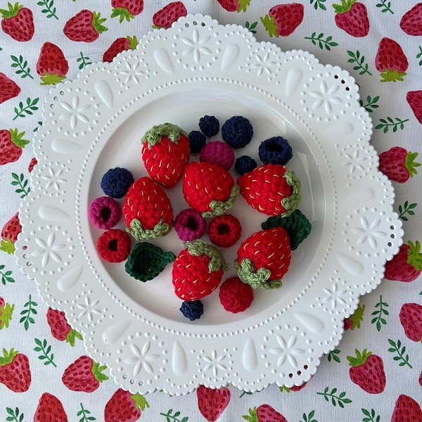 BERRY BUNDLE Crochet Pattern (including Basket)- Digital PDF Instant ...