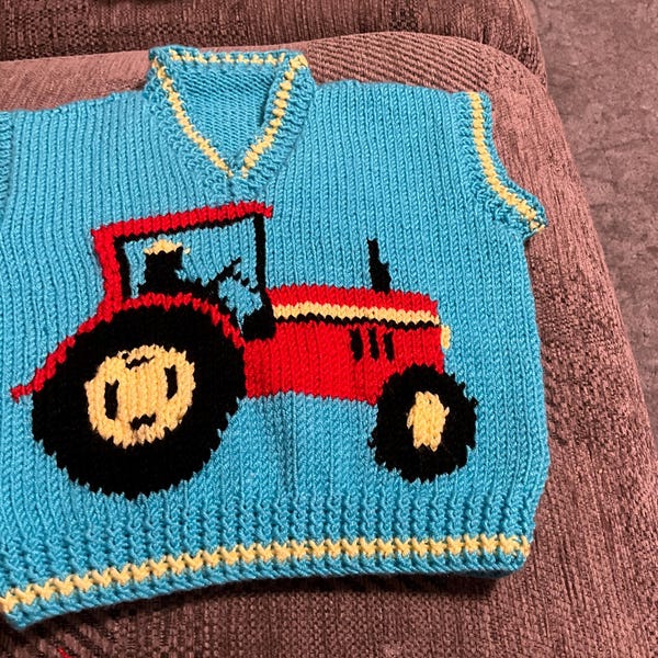 Tractor & Trailer Sweater Knitting Pattern - English PDF Download ...