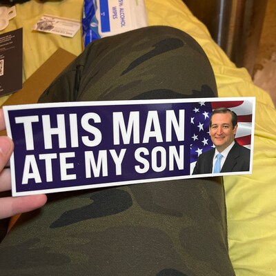 This Man Ate My Son Bumper Sticker Water Resistant Sticker - Etsy