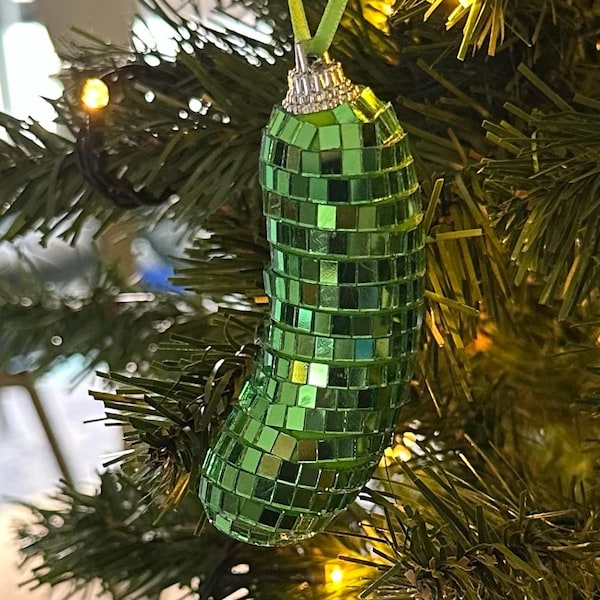 Xo, Fetti Green Disco Pickle Ornament - 1 Pc | Christmas Tree ...