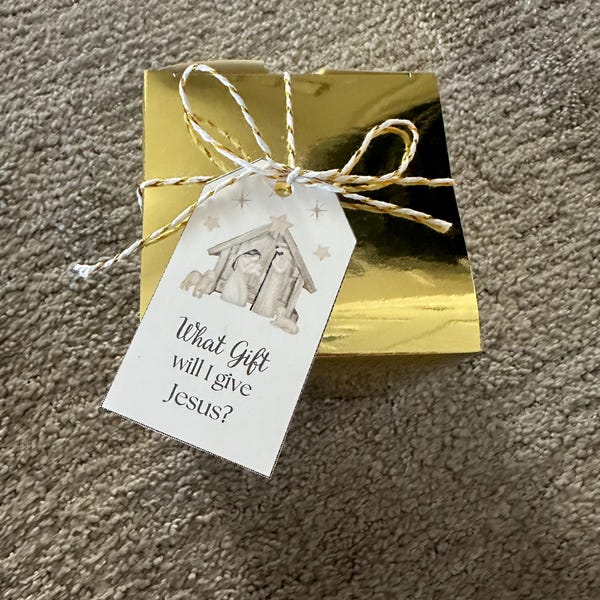 Nativity Christmas Tags Editable, Oh Holy Night Gift Label Printable ...