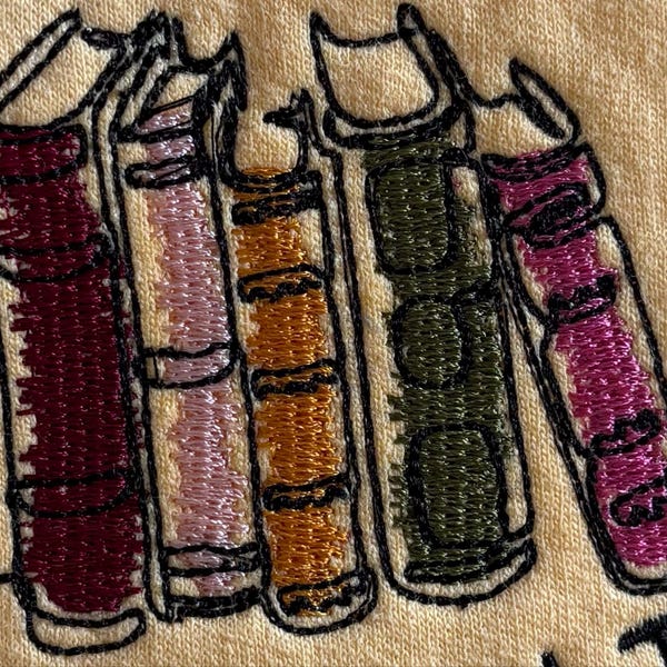 Stack of Books Machine Embroidery Design, 4 Sizes, Scribble Doodle ...