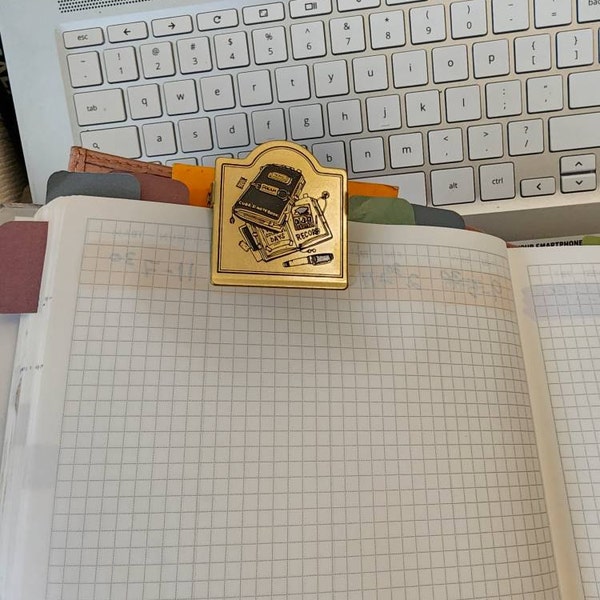 Vintage Coffee Themed Brass Metal Journal Clip Strong Stationery ...