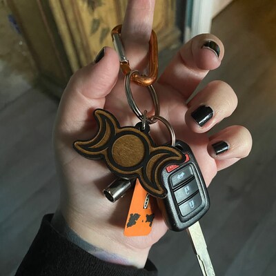 Triple Moon Keychain Gift Wiccan Goddess Gift Keychain Gift Triple Moon ...