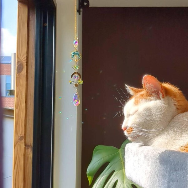 Crystal Suncatcher | Room Decor, Window Decal, Summer Light, Rainbow ...