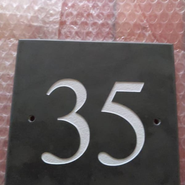 Smoky Green Slate Square House Number 15cm X 15cm - Etsy UK