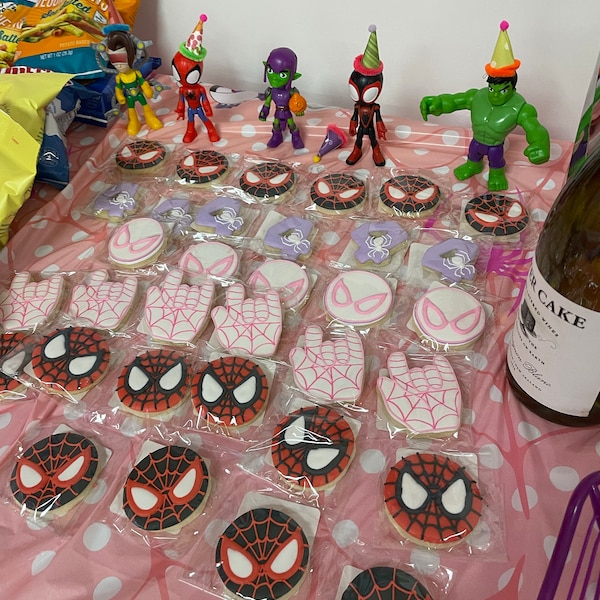 Spider-man Cookies, Spidey Cookies, Spider Cookies, Spidey Birthday ...