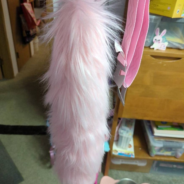 Emerald Green Luxury Faux Fur Animal Cosplay Tail, 20 or 30 Inches Rave ...