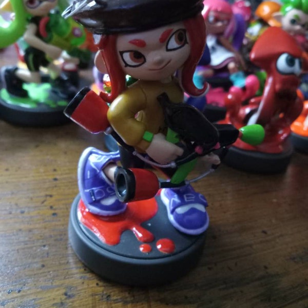 Custom Splatoon Amiibo | Purple Inkling Boy Amiibo - Etsy