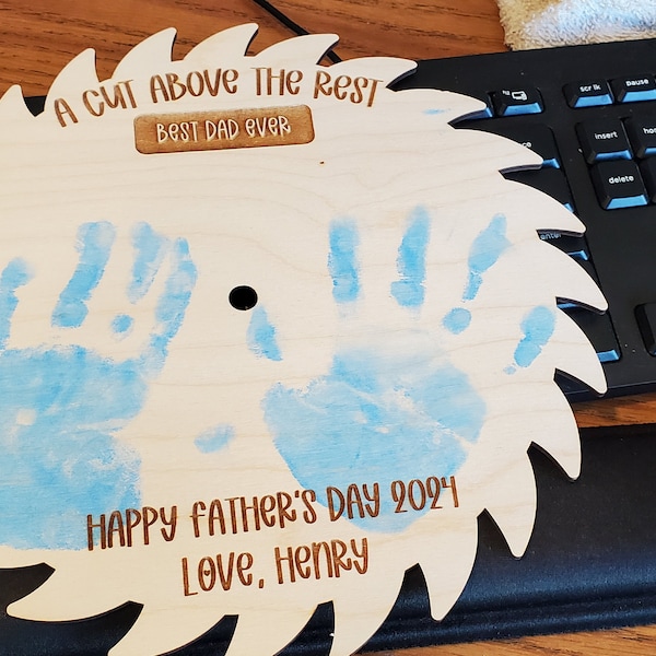 Personalized Fathers Day Gift, Fathers Day DIY Handprint Sign, A Cut ...