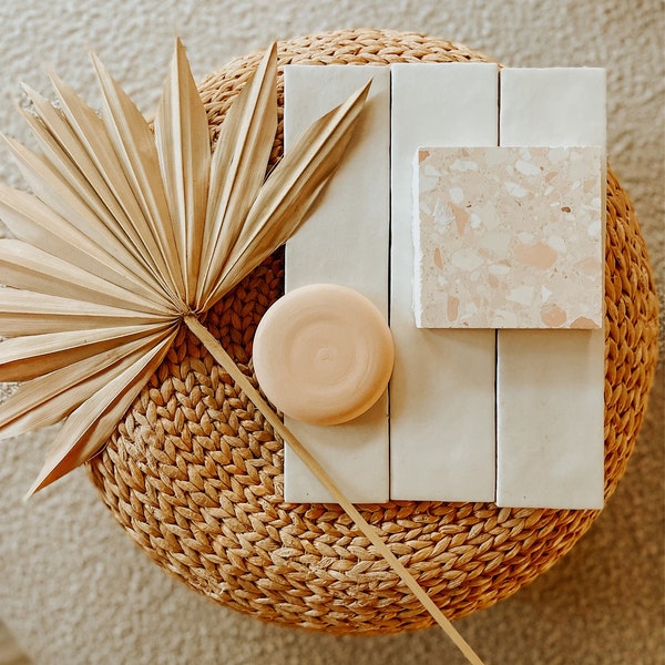 Capri Powder Pink 16x16 Terrazzo Tile (4x4 Size Sample) - Etsy