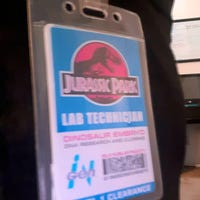 Jurassic World Set Prop ID Badge: Lab Technician Visitor Pass Park ...