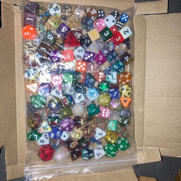 Mystery Bulk Random Dice Scoop | Mixed Dnd Polyhedral Scoop of Dice ...