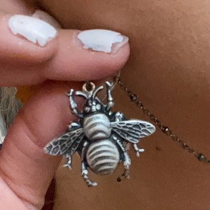 Hidden Locket Necklace CICADA Large Secret Compartment Bug | Etsy