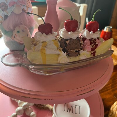 Fake Ice Cream Sundae Fake Hot Fudge Sundeaice Cream Decor - Etsy