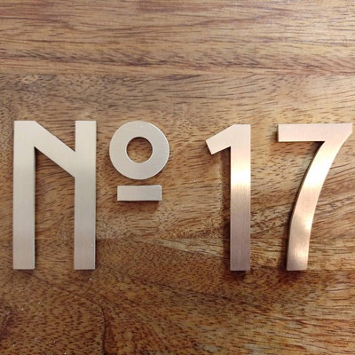 NEUTRAFACE Stainless Steel Number Plaque - Etsy UK