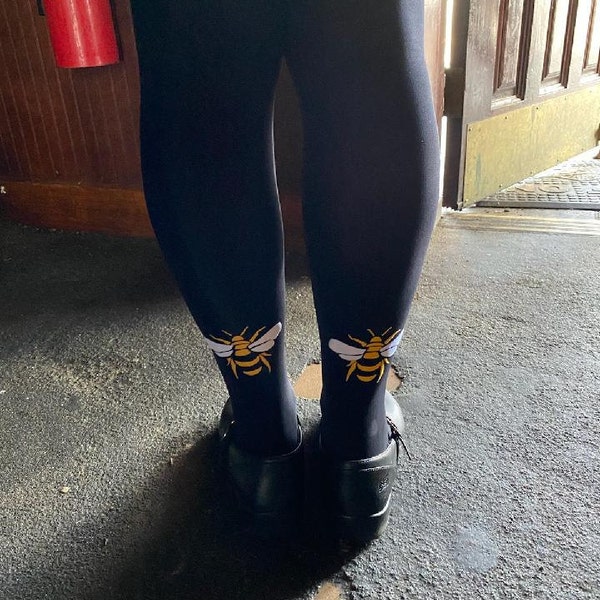 Bee Tights - Printed and Flocked Insect Tights - Etsy Australia