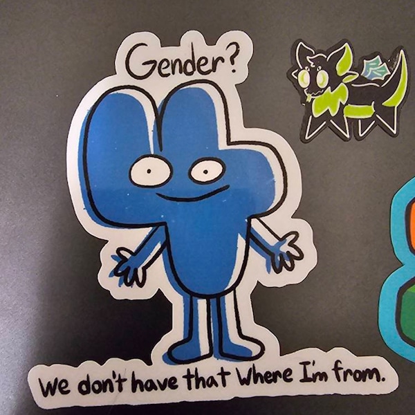 BFB Four Gender Funny 3” Vinyl Sticker Battle for Dream Island Object ...