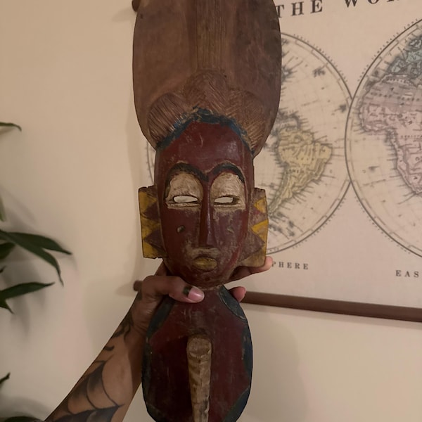 Vintage African Bwa Hawk Mask Handcrafted Spiritual Art for Unique ...