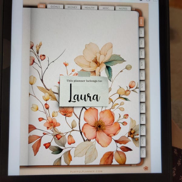 Printable Planner Cover Page Insert | Editable PDF Files in A5 A4 ...